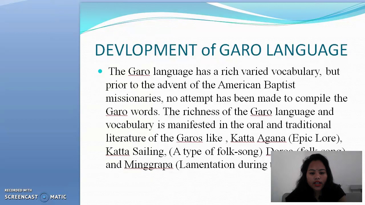 History of Garo Language, Minakshi Gogoi - YouTube