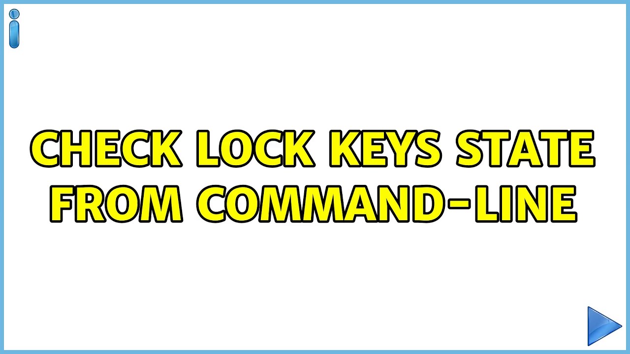 Ubuntu: Check Lock Keys state from command-line - YouTube