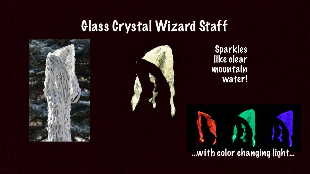 Light Up Clear Glass Crystal Wizard Staff with RGB LED 03/07/23 - YouTube