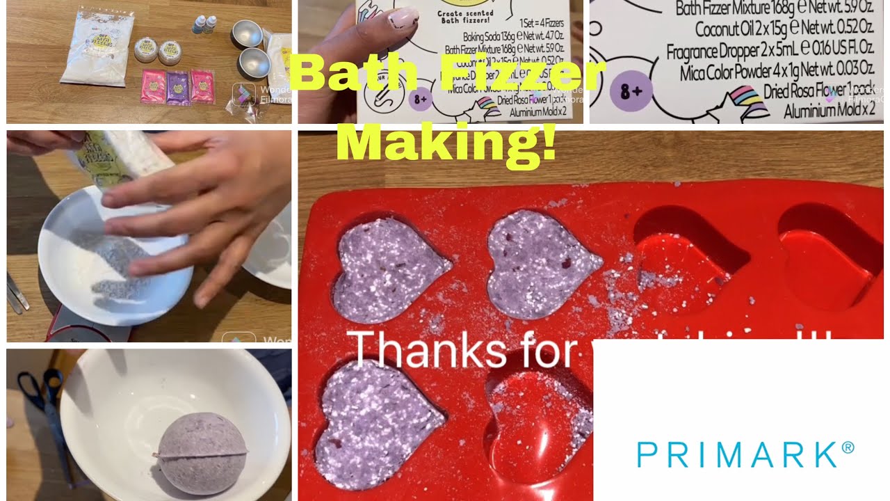 BATH FIZZER MAKING USING A PRIMARK SET | FEBUARY 2022 - YouTube