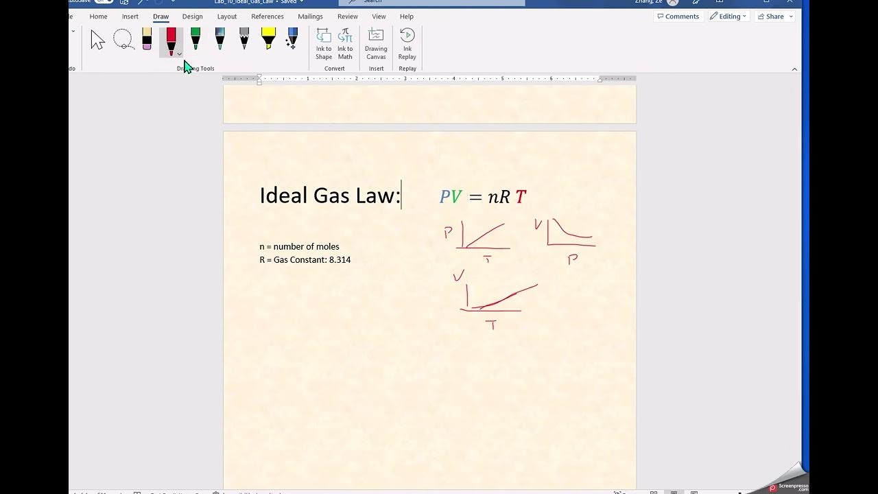 Lab 10 Ideal Gas Law - YouTube