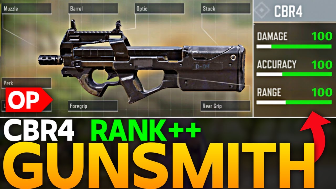 CBR4 BEST GUNSMITH IN CALL OF DUTY MOBILE | COD MOBILE RANK SETUP OF CBR4| - YouTube
