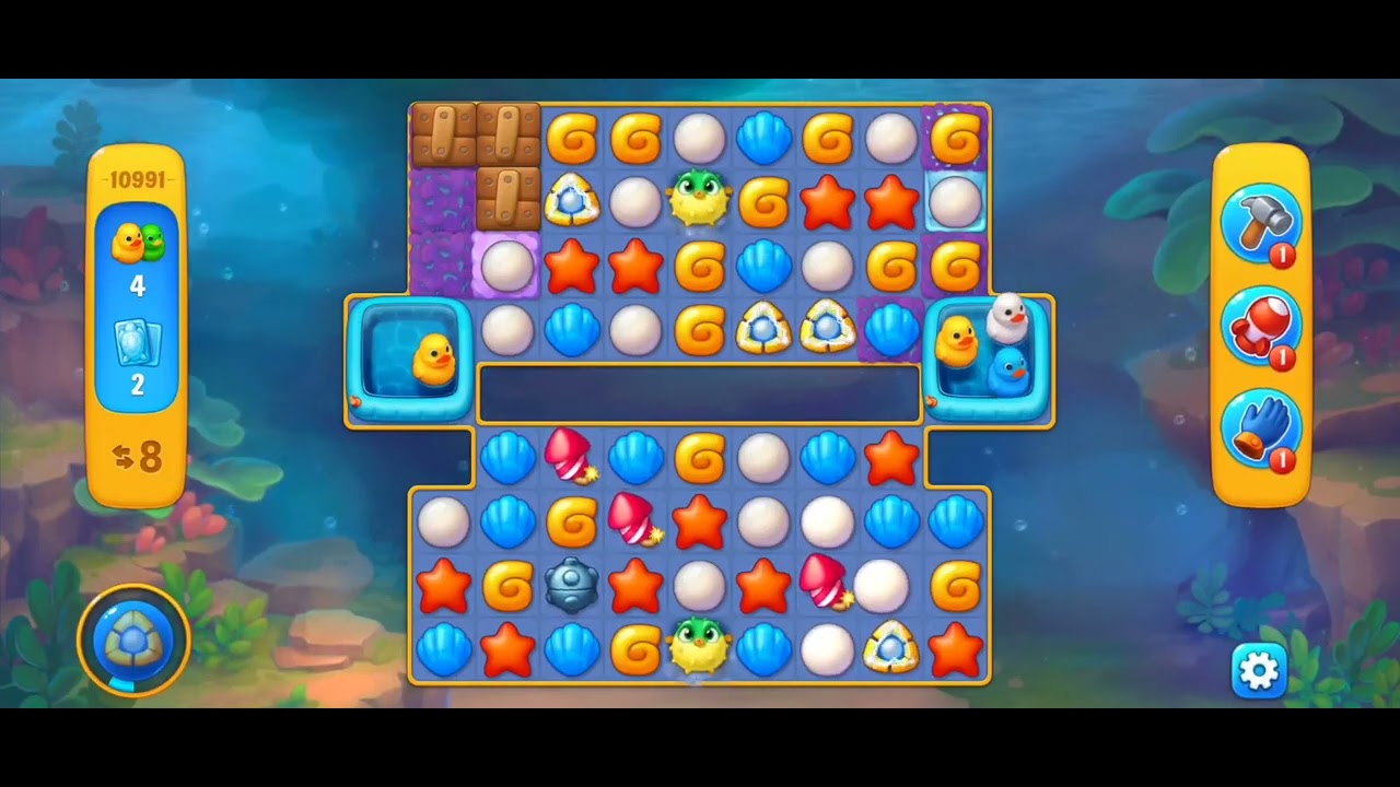 Fishdom Easy Level 10991 (with ingame lightning and bomb boosters ...