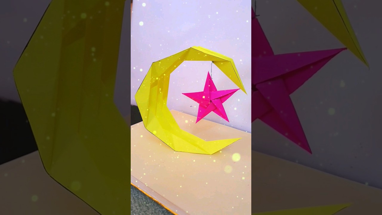 origami moon ,,,,,,,, paper craft 🔥🔥🔥 - YouTube