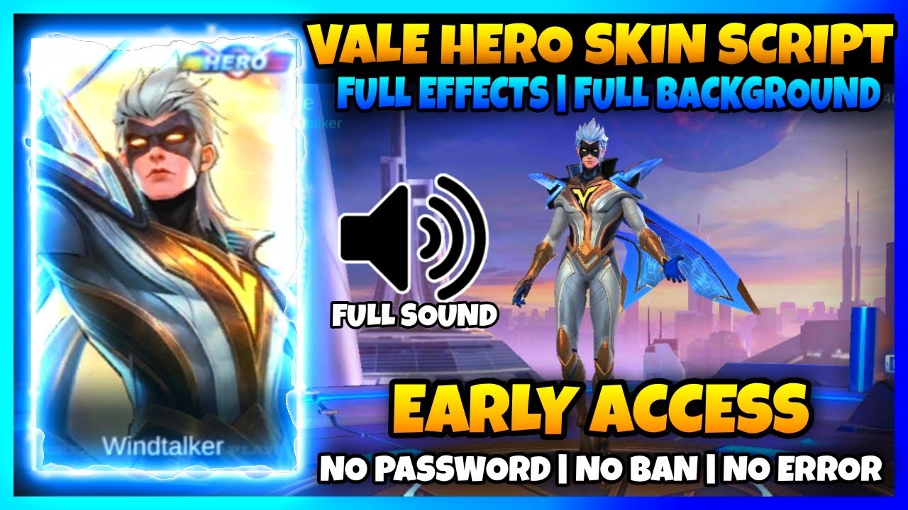 New Vale Hero Skin Blizzard Storm Skill Effects - Mobile Legends | MLBB ...