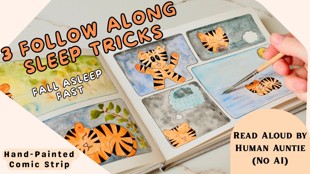 Soothing Bedtime Story + Real-time Watercolor Comic | Pawla the Tiger ...
