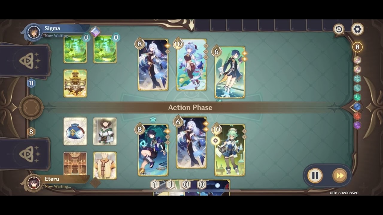 Genshin TCG - Shenhe Swirl (out switched by freeze) - YouTube