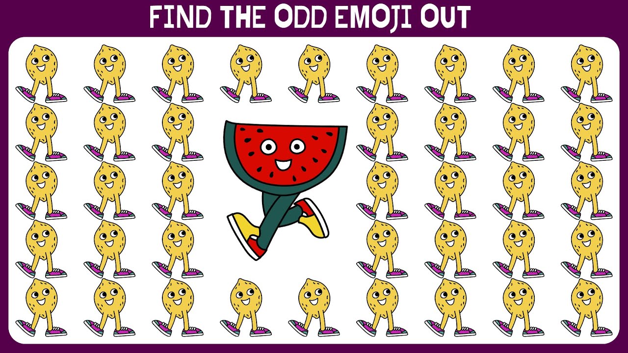 Find The Odd Emoji Out lemon | Very difficult level by odd1out | Find ...