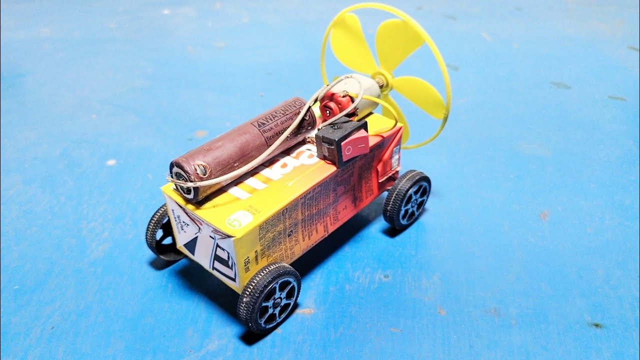 Electric car A Box Easy Science Project Working model - YouTube