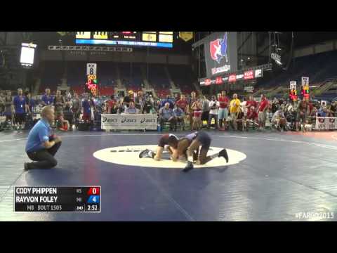 94 Champ. Round 3 - Rayvon Foley (Michigan) vs. Cody Phippen (Kansas ...