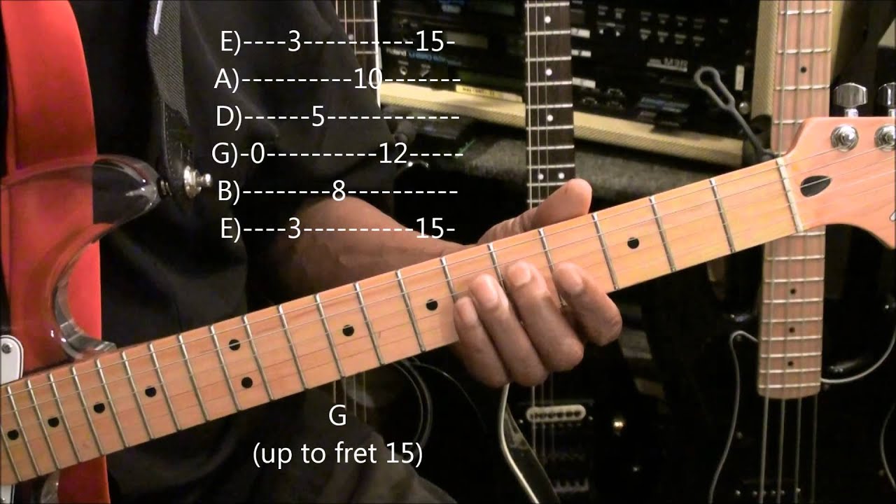 How To Play All G Notes On The Guitar Fret Board G TABS ...