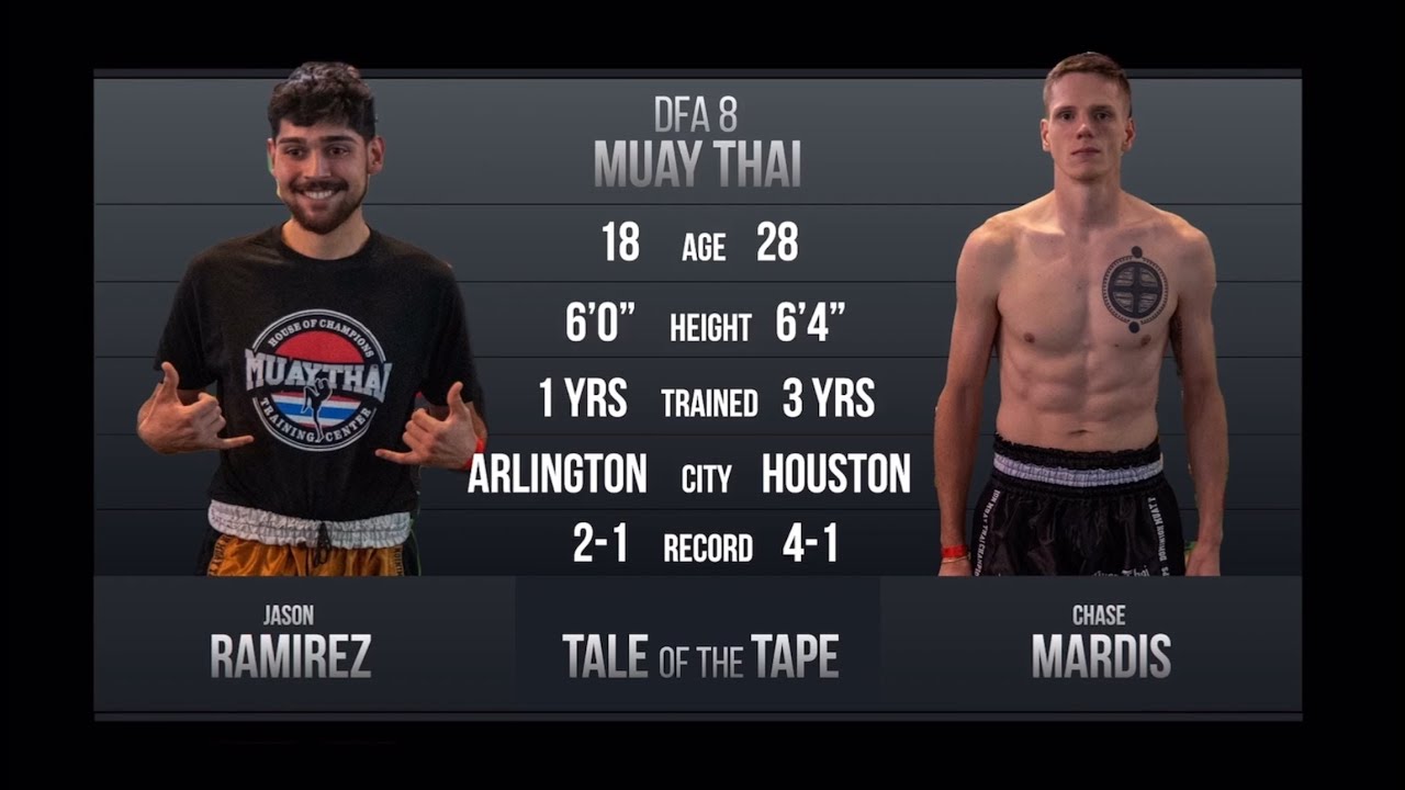 DFA 8 Muay Thai (175 lbs) Chase Mardis vs Jason Ramirez - YouTube