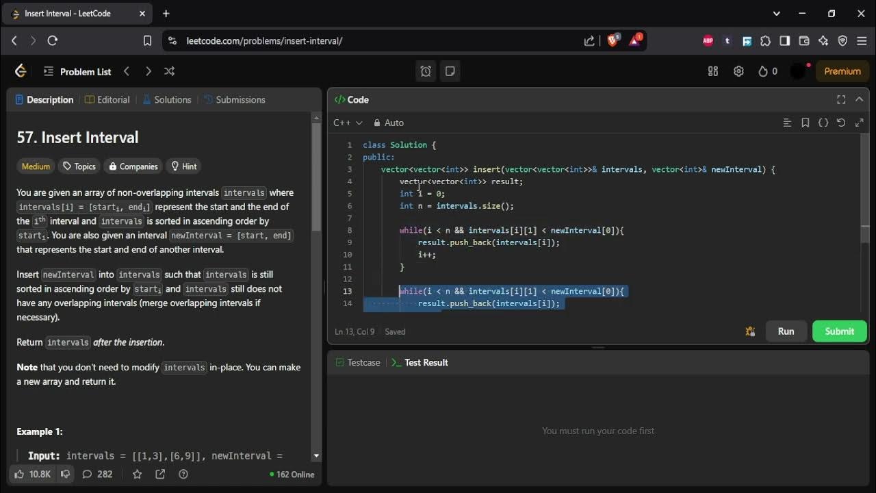 برمجهleetcode-57 - YouTube