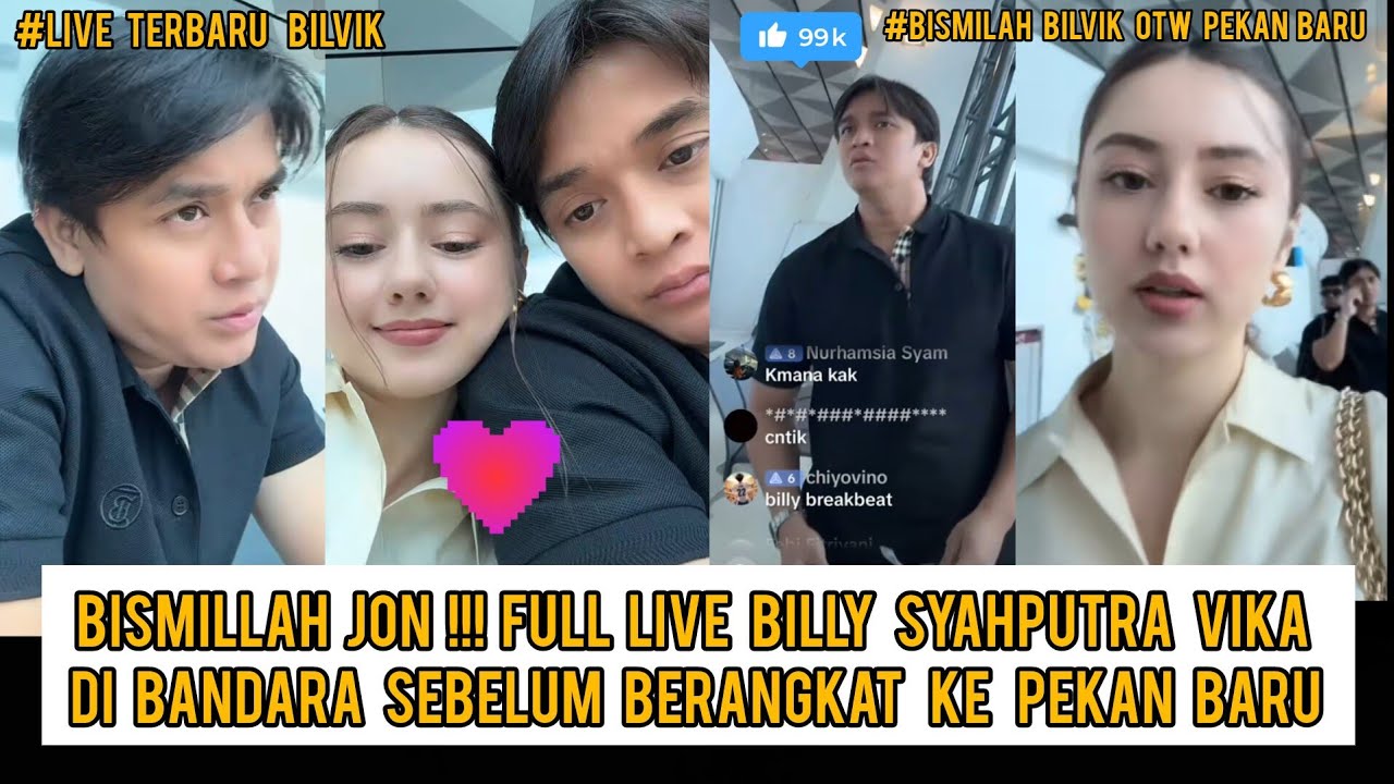 Bismillah jon !!! full live Billy syahputra vika di bandara sebelum ...