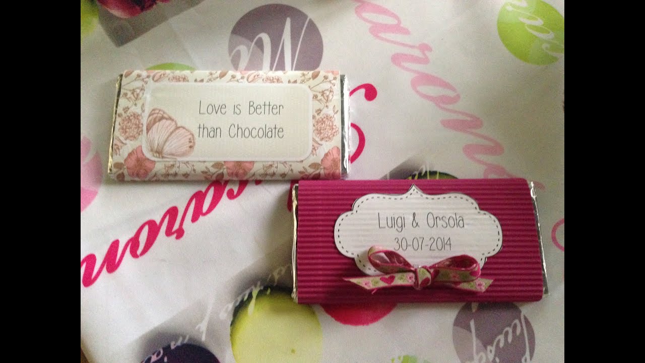 WEDDING DIY "CHOCOLATE BAR": Bomboniere personalizzate fai-da-te - YouTube
