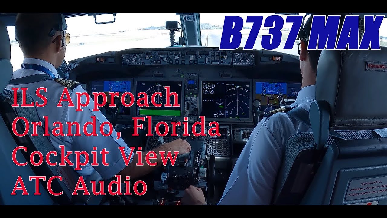 B737 MAX | ILS to Runway 18R at Orlando, Florida | Cockpit / Nose view ...