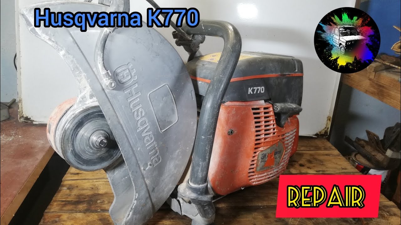 Husqvarna K770 Power Cutter Repair, replacing the carburettor - YouTube