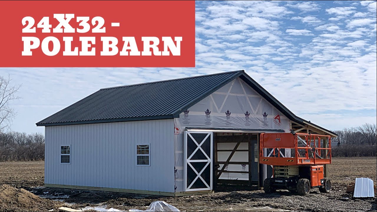 24x32 Pole Barn Framing We're Wrapping Up This 24x32 Beauty In