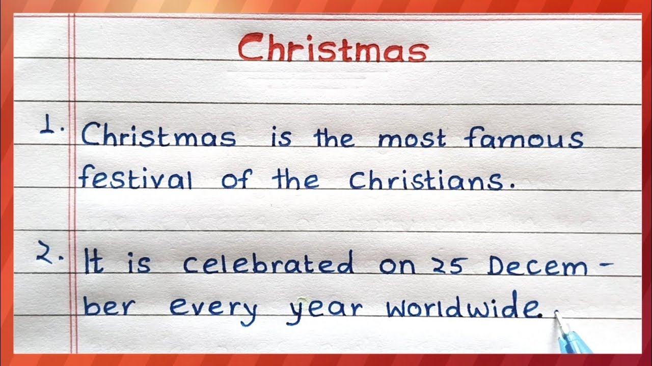 10 lines essay on Christmas Festival in English/Christmas 10 lines in ...