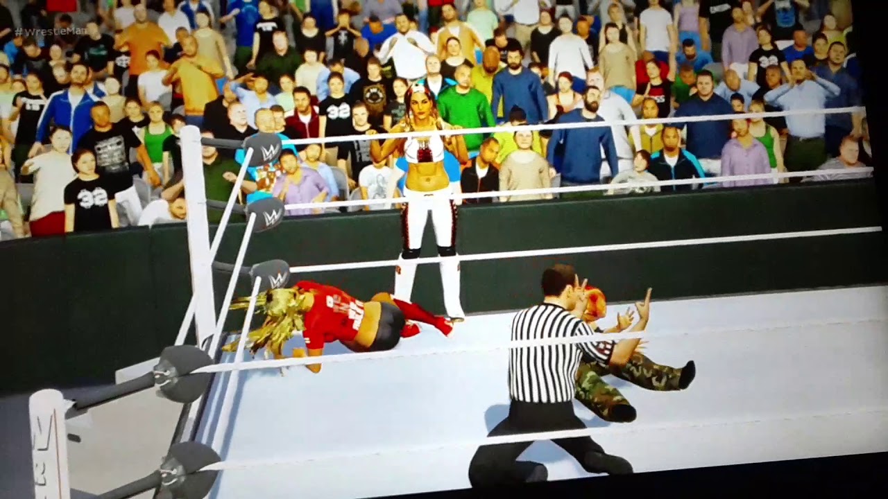 WRESTLEMANIA CUH PPV UNIVERSE MODE:LITA & TRISH STRATUS VS BELLA TWINS ...