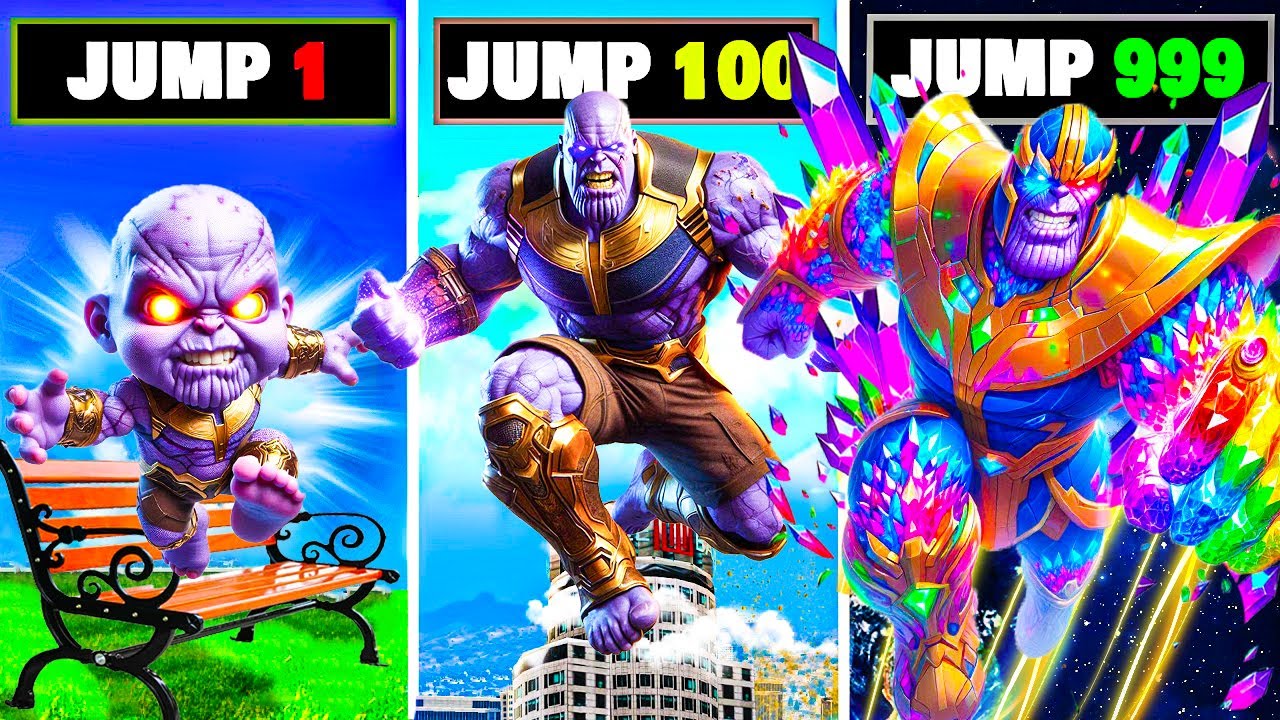 Every THANOS JUMP MULTIPLIES In GTA V ! | UPGRADING EVERY THANOS JUMP ...