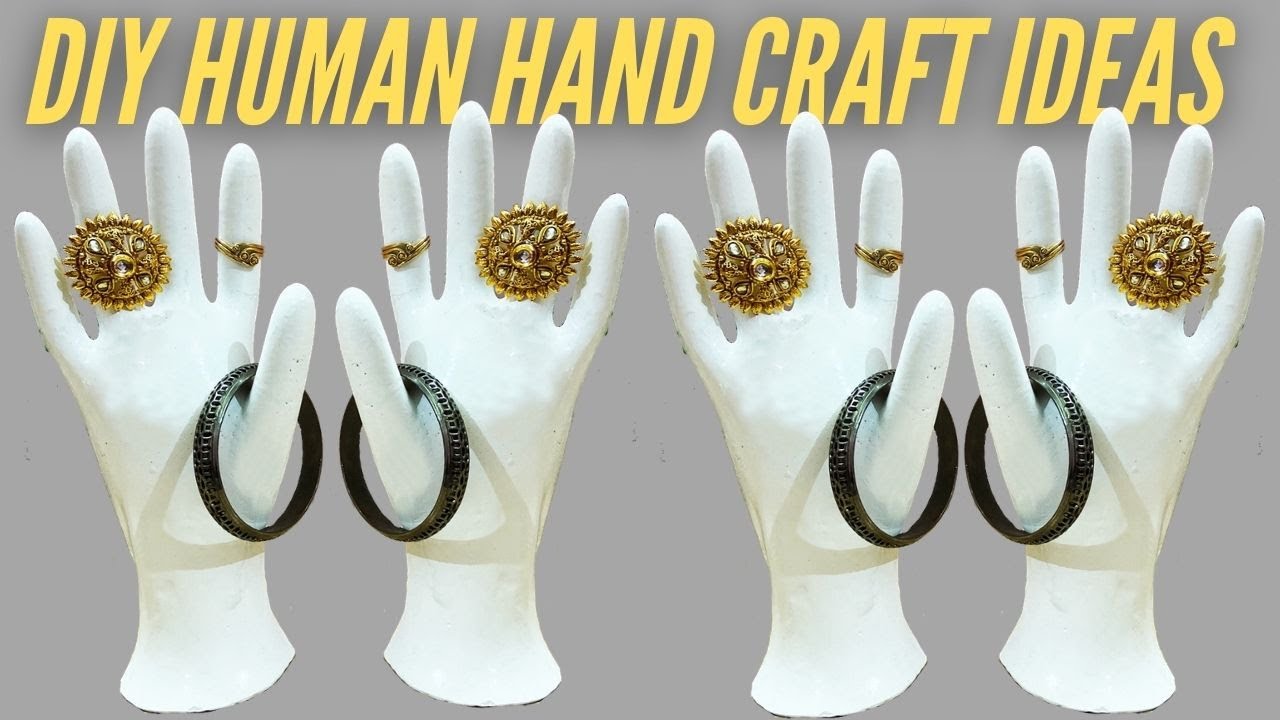 DIY cement handstand | Jewellery display and organizing stand | hand ...