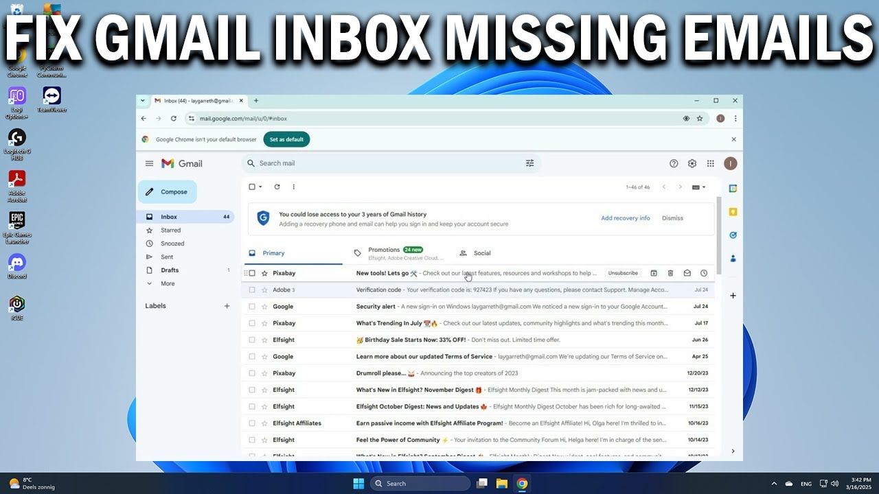 How To Fix Gmail Inbox Is Not Showing All of My Emails on PC - Easy Fix ...