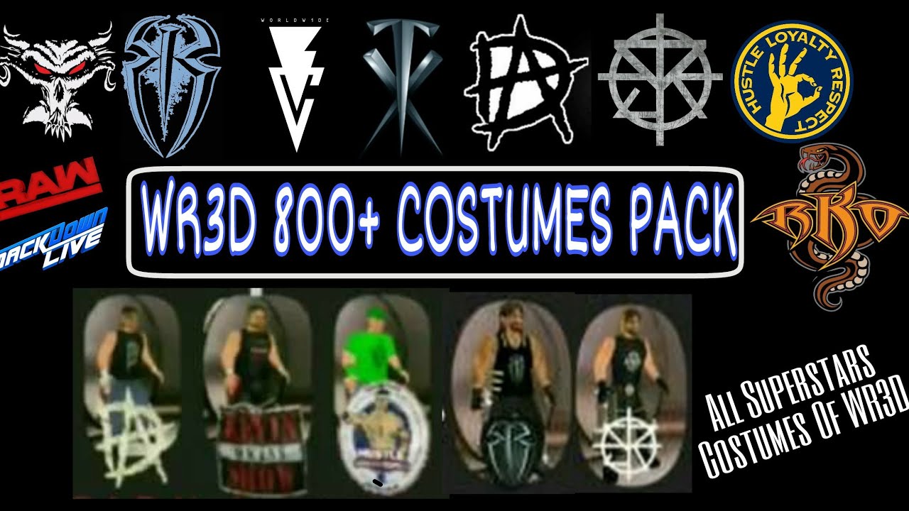 WWE Costumes Pack For WR3D Game | All WWE Superstars Costumes - YouTube