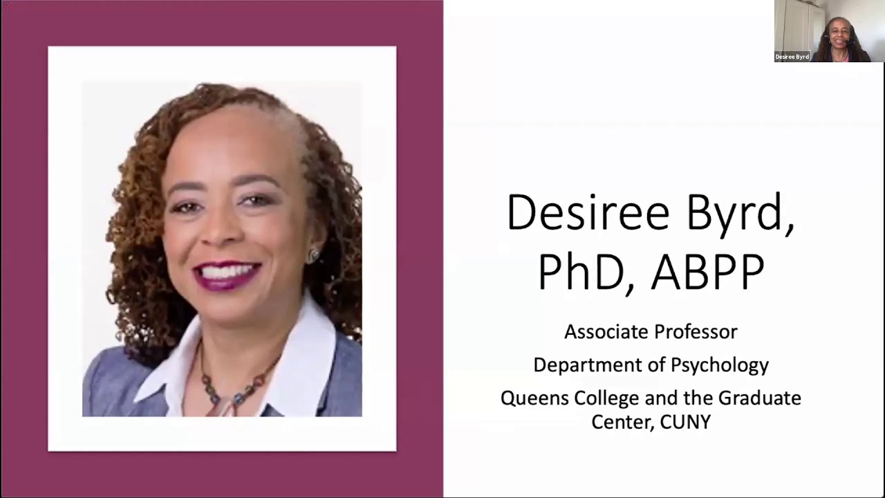 Desiree Byrd, PhD: Infectious Disease and Neuropsychological Science ...