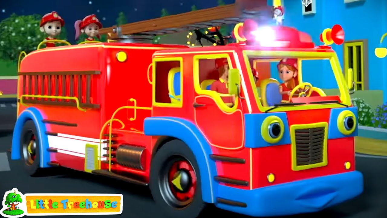 Halloween Wheels On The Fire Truck, Spooky Nursery Rhymes by Little ...