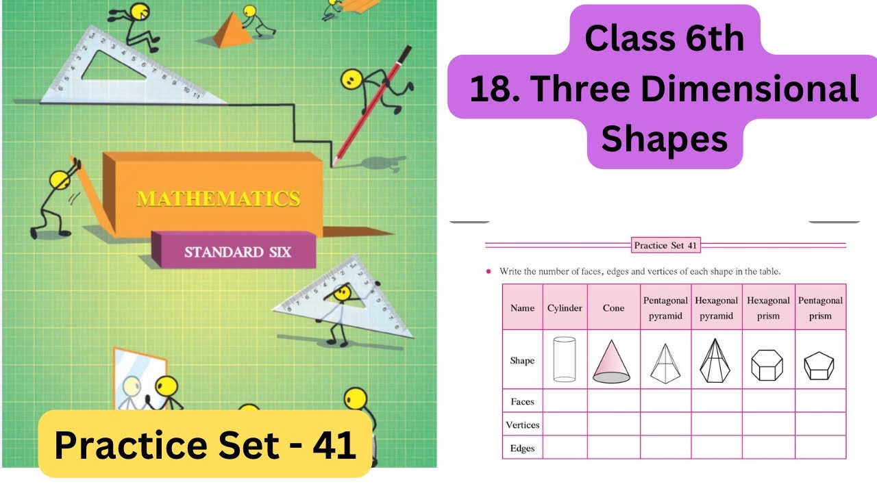 Class 6th|Practice Set 41|Three Dimensional Shapes|Chapter No -18 ...