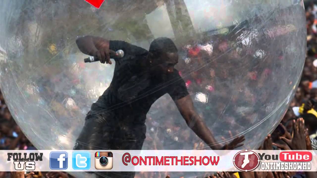 Akon crowd surfs in bubble during African concert to avoid EBOLA VIRUS ...