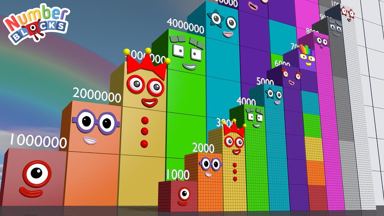Numberblocks Step Squad ONE to 30 MILLION HUGE Standing Tall Numbers ...
