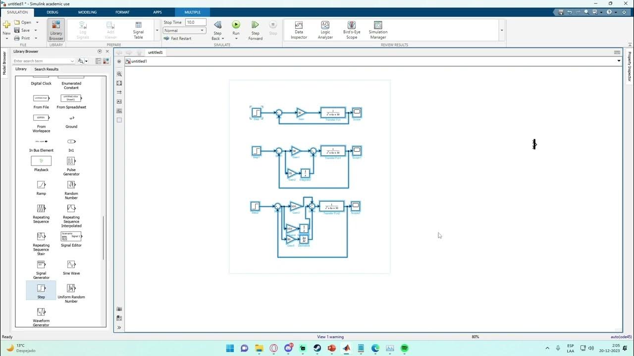 CONTROL P, PI, PID (MATLAB, SIMULINK) - YouTube