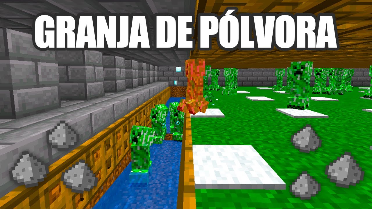 Cómo Hacer una Granja de Creepers/Pólvora (+1.300 por hora) - Minecraft ...