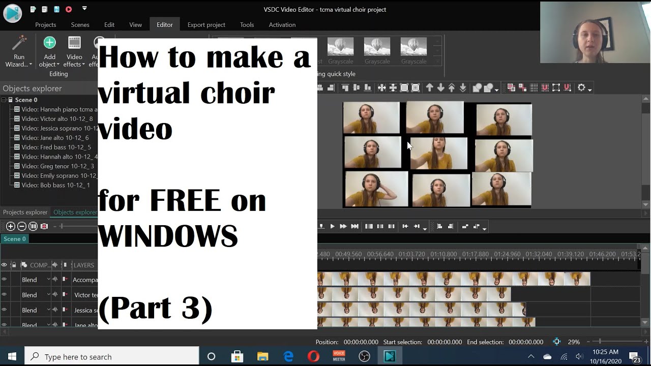Make a Virtual Choir video for FREE on Windows (Part 3) - YouTube