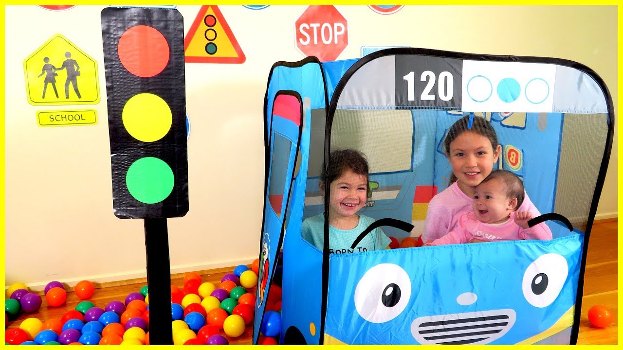 Learn Color with balls, The Wheel On The Bus, Tayo The Little Bus Baby ...