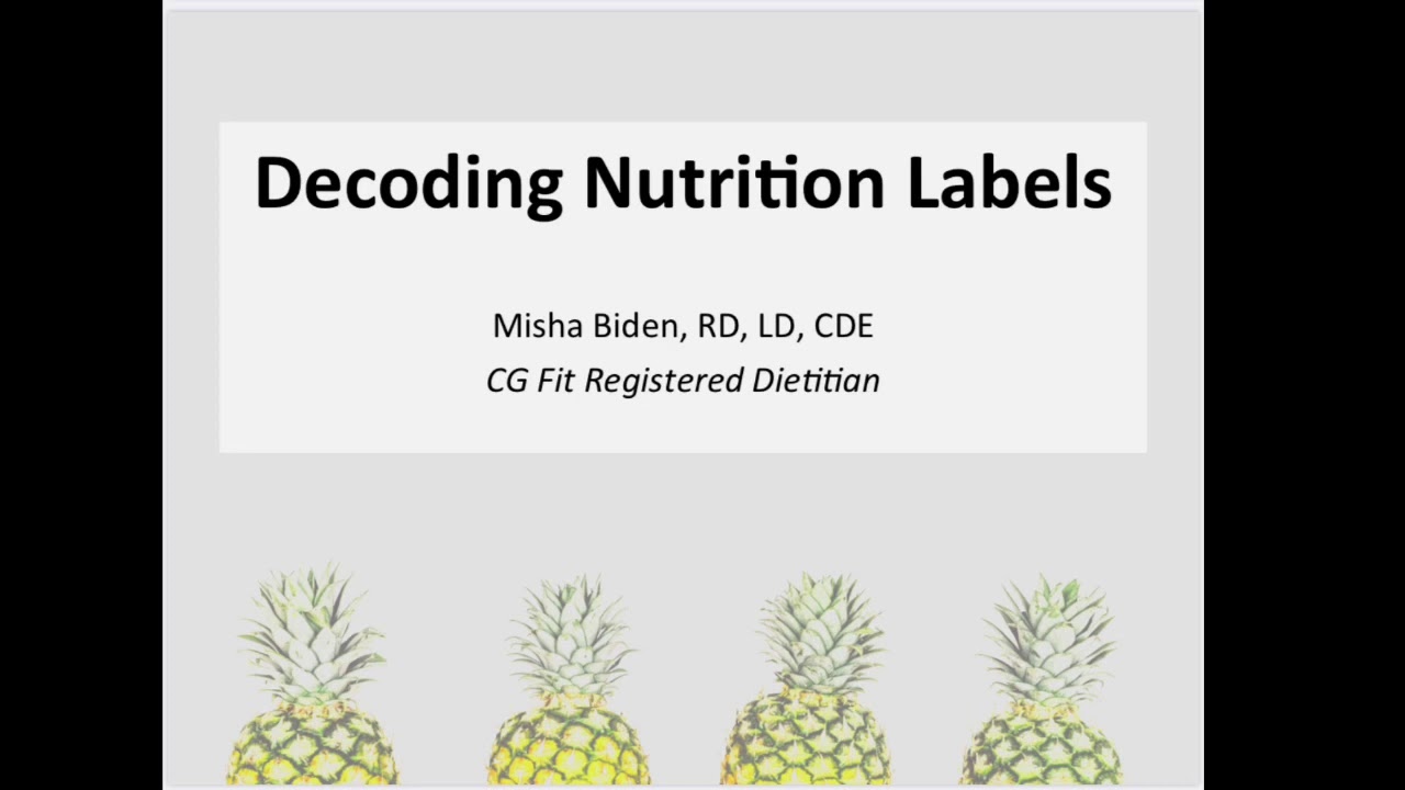 Decoding Nutrition Labels - YouTube