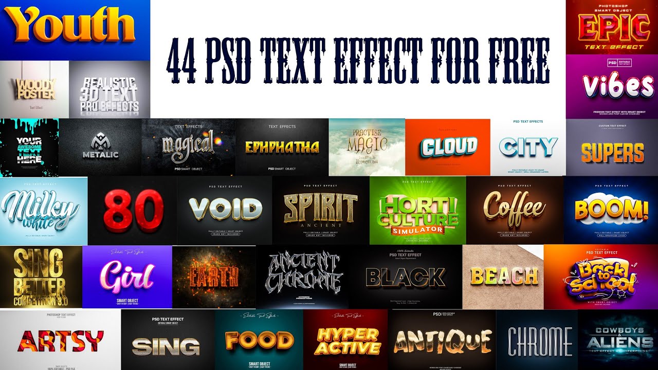 Photoshop text effect 3d | Text effect Photoshop Psd free download ...