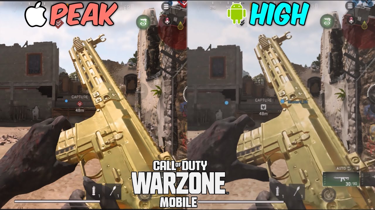 High Graphics vs Peak Graphics in Warzone Mobile - YouTube