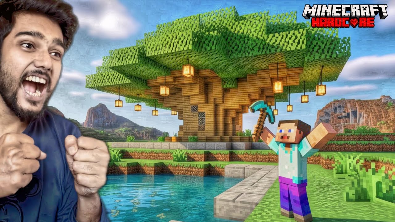 I Built the MOST INSANE CUSTOM TREE in My Minecraft Survival! Hardcore ...
