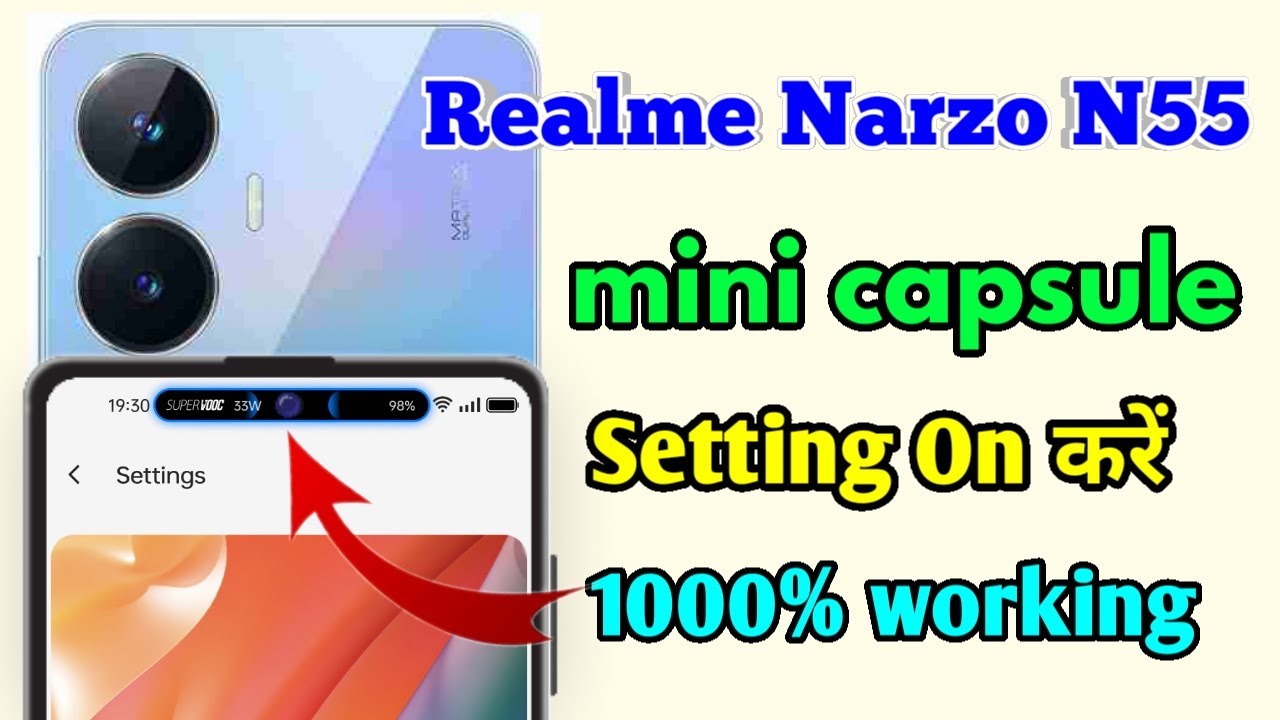 realme narzo n55 mini capsule settings, realme narzo n55 mini capsule ...
