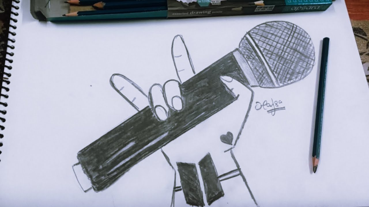 how to draw bts Mike #bts #btsarmy #treanding - YouTube