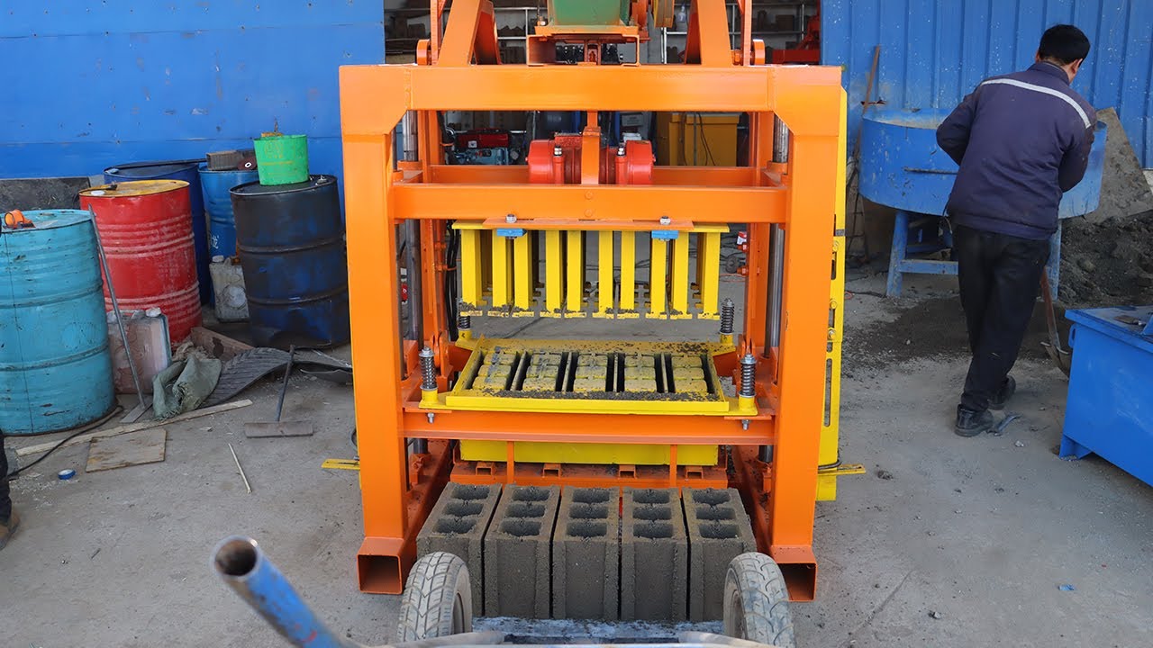 QTJ4-40 manual small cement concrete hollow block making machine price ...