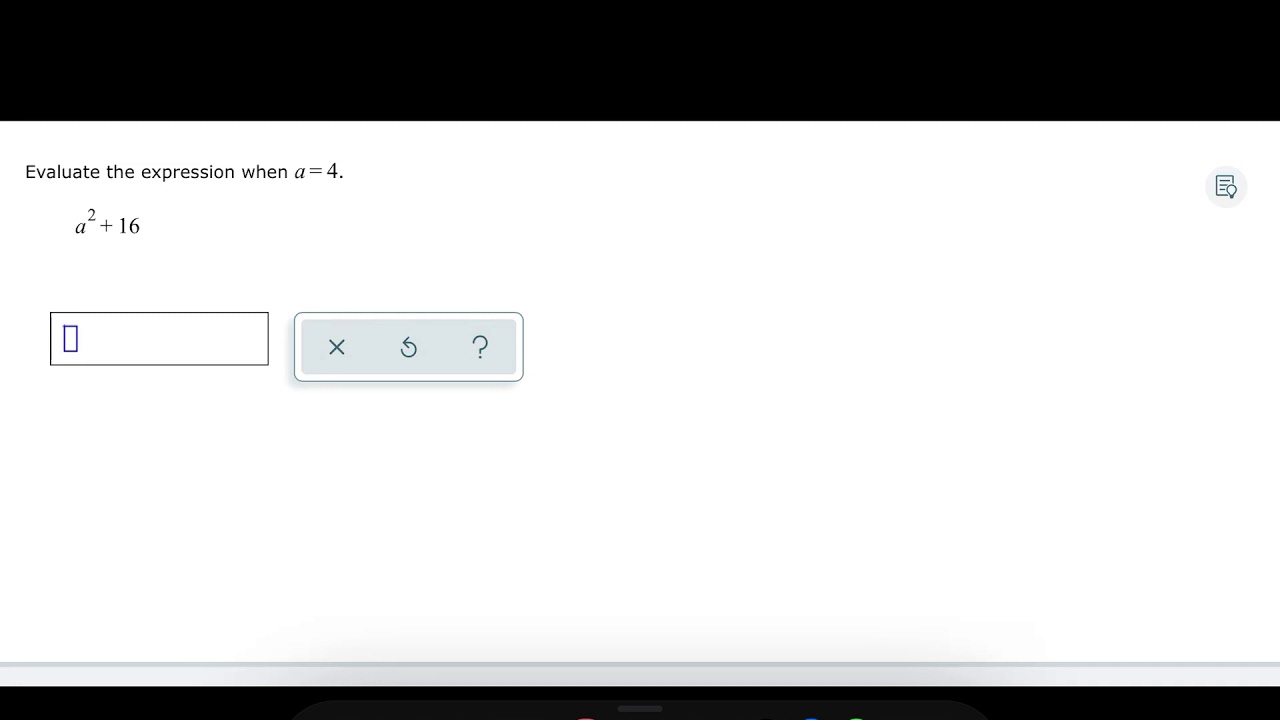 Evaluating an algebraic expression: whole numbers with one operation ...