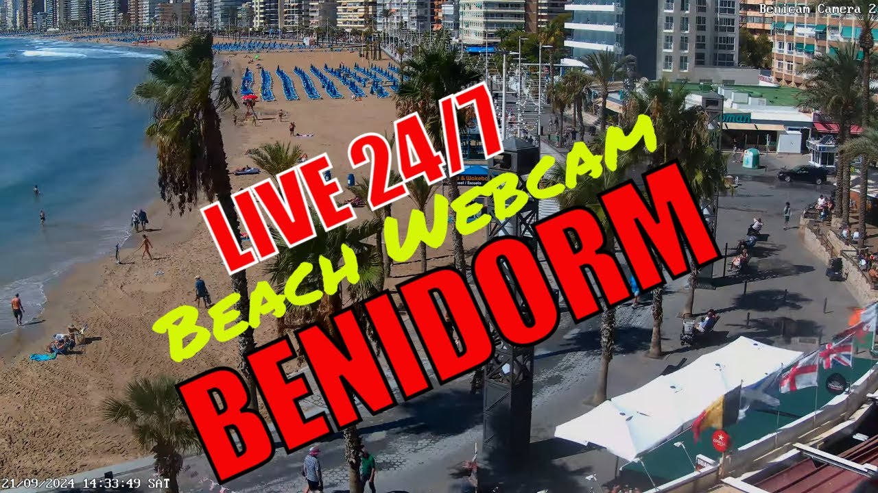 BENIDORM LIVE 🇪🇸 CAMERA 2 on Levante Beach 4k 🇪🇸 Spain - YouTube