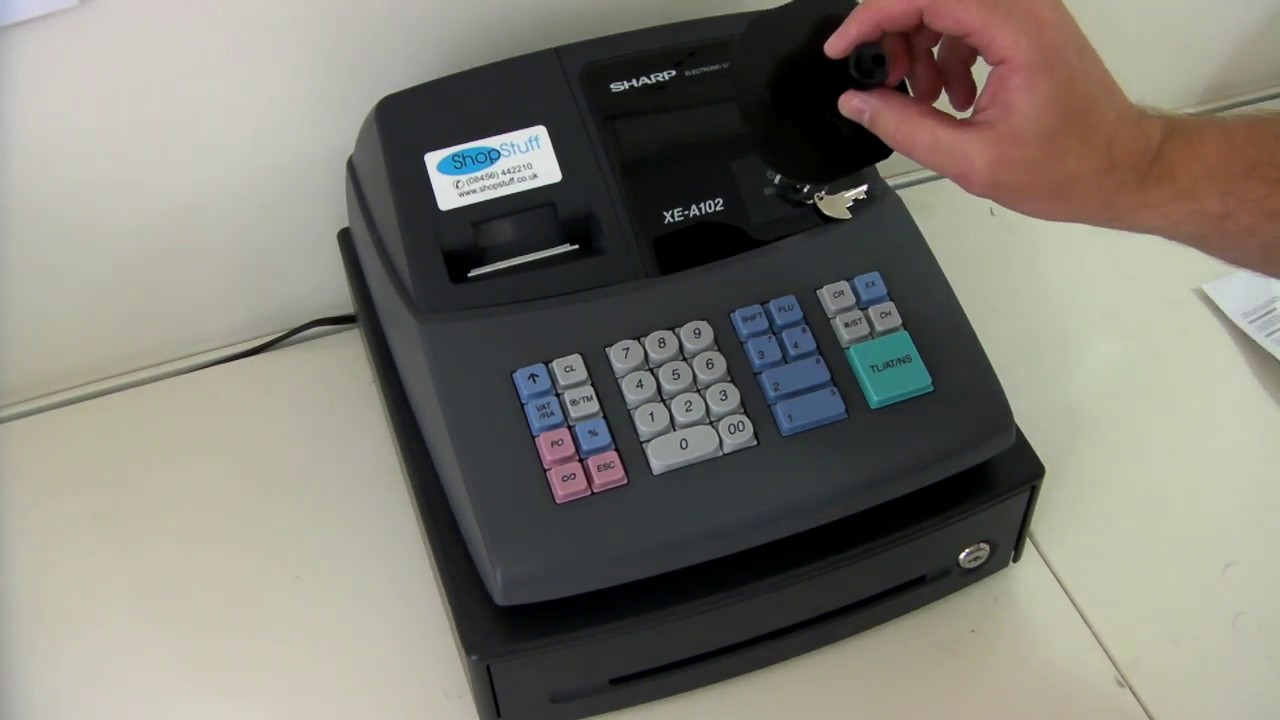 How To Use The Sharp XE-A102 / XEA102 Cash Register - YouTube