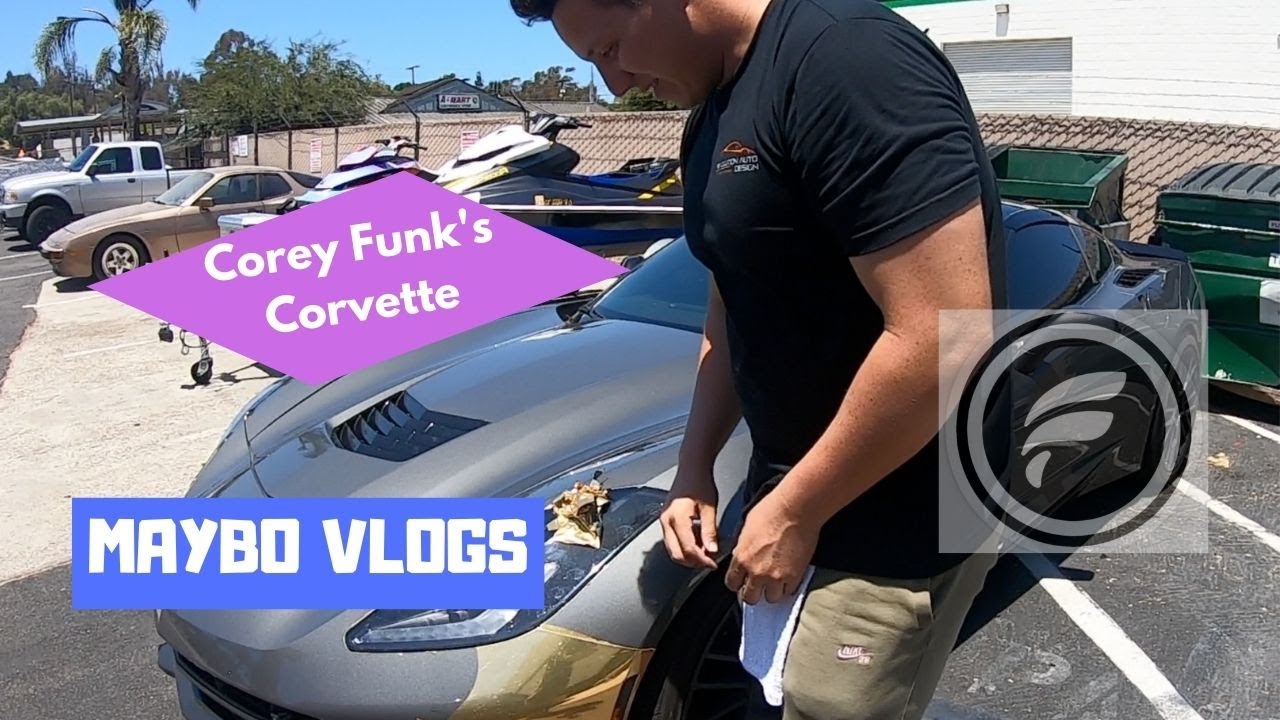 Corey Funk 's Corvette wrap REMOVED & other shenanigans - YouTube