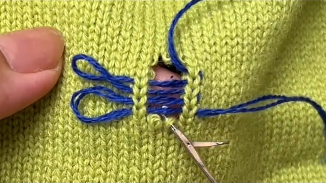 Most Commonly Used Sweater Repair Method, Very Simple - YouTube
