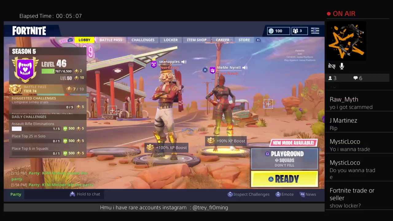 Trade Fortnite accounts ps4 - YouTube